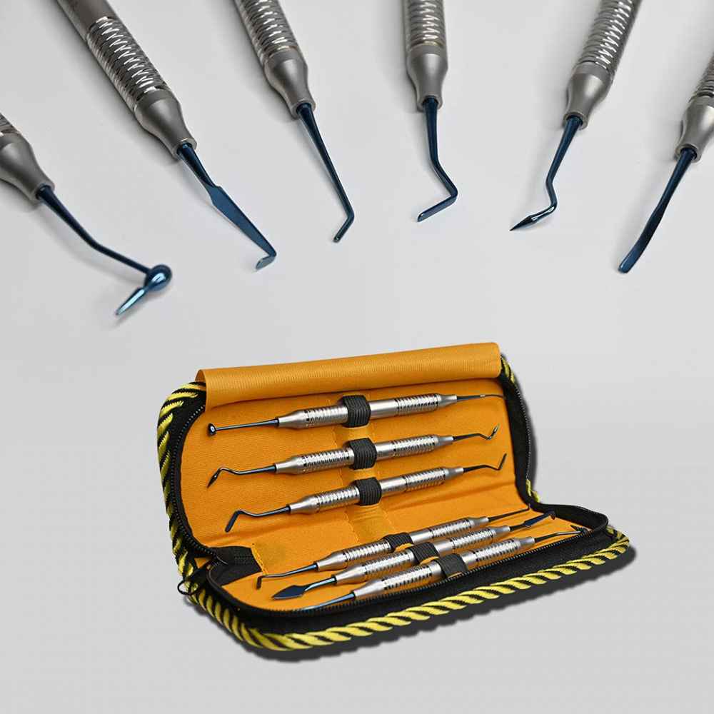 PYRAX®Polodent Composite Instruments Kit with Blue Titanium Coated ...