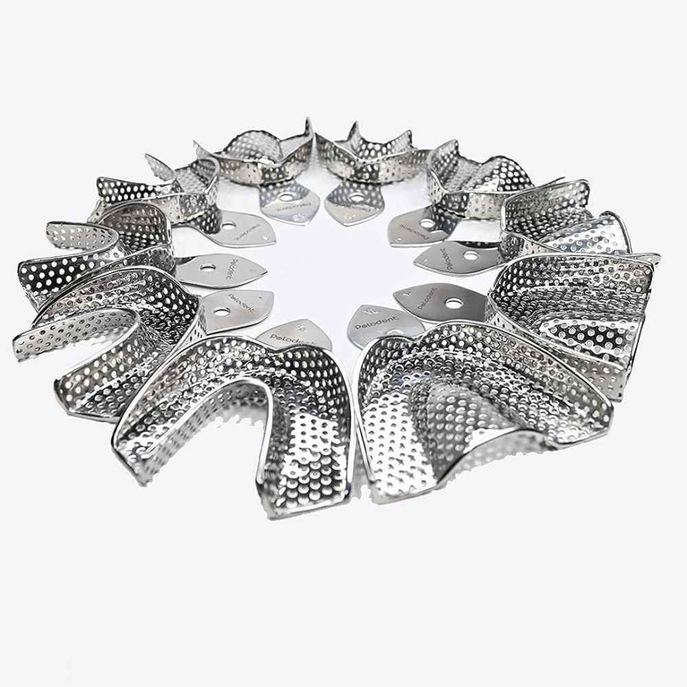 PYRAX®Polodent Dental Impression Trays Dentulous Perforated Kit, Set of ...